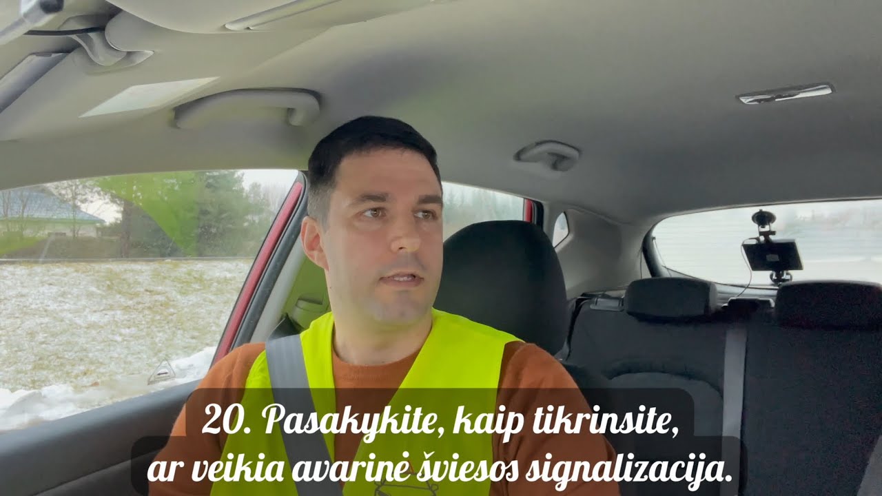 Regitros klausimai. Regitros egzaminas. 20. Avarinės signalizacijos ...
