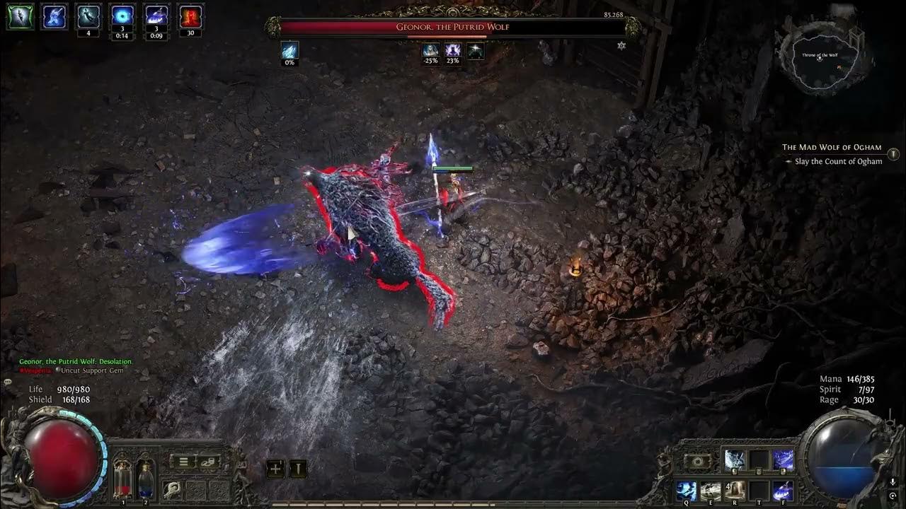 Path of Exile 2 Ice Monk Act 1 Cruel Last Boss - YouTube