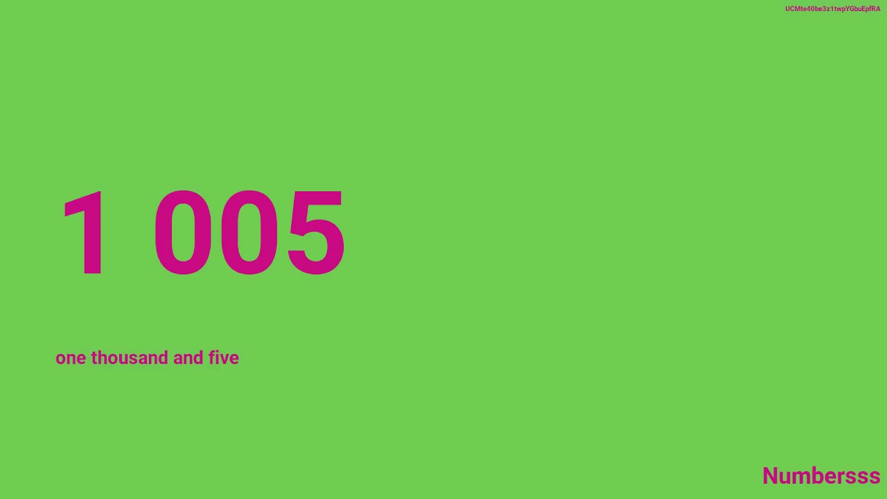 All numbers from 1 to 1630 - YouTube