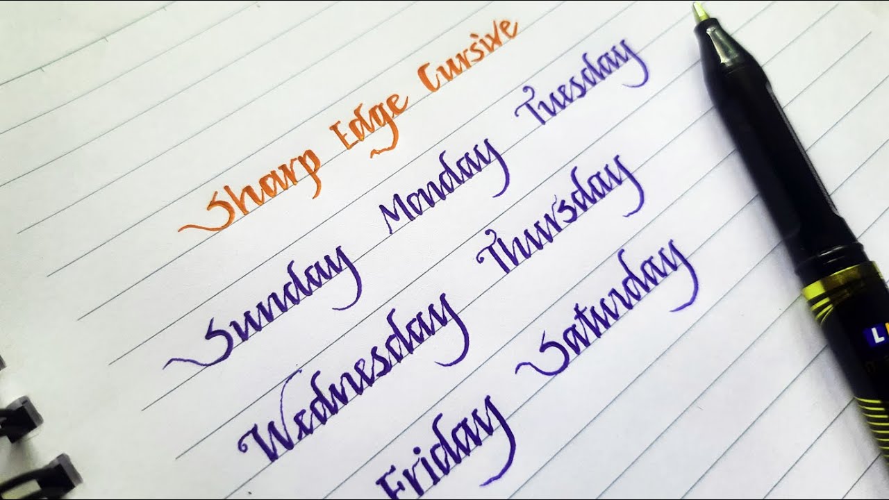 Impressive Handwriting | Days of the Week | Stylish Writer - YouTube