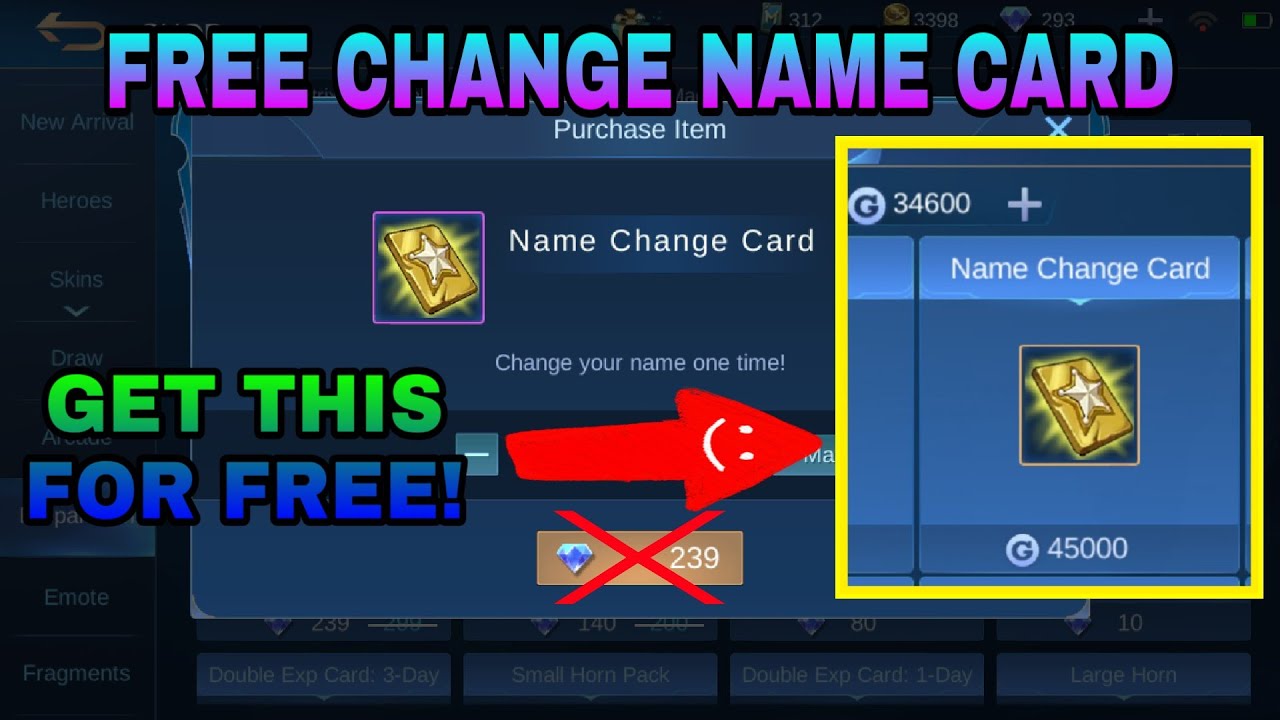 HOW TO CHANGE NAME IN MOBILE LEGENDS FOR FREE! | NO MONEY INVOLVED ...