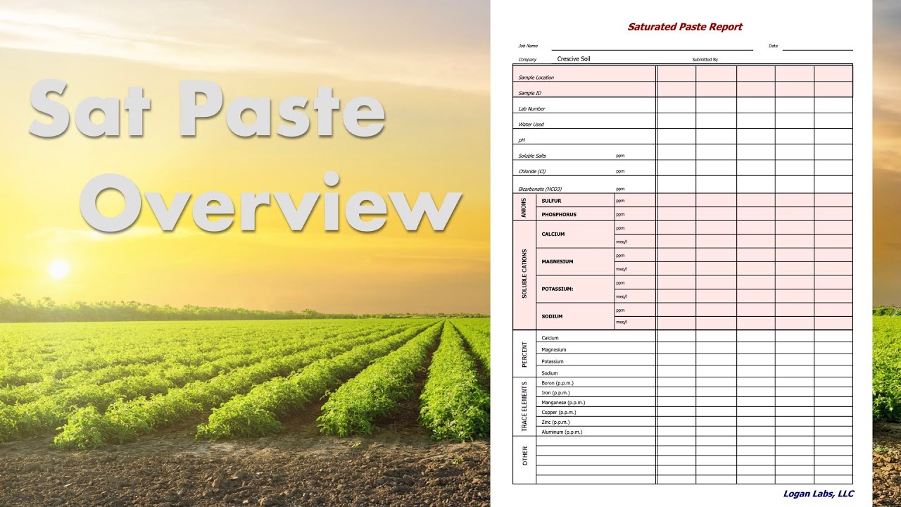 Saturated Paste Test Overview - YouTube