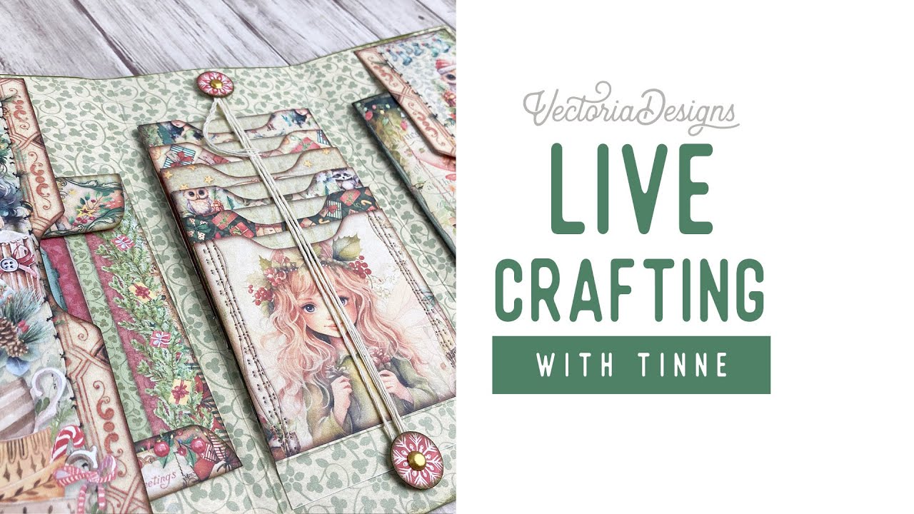 Christmas Fairies Waterfall Booklet - live craft session - YouTube