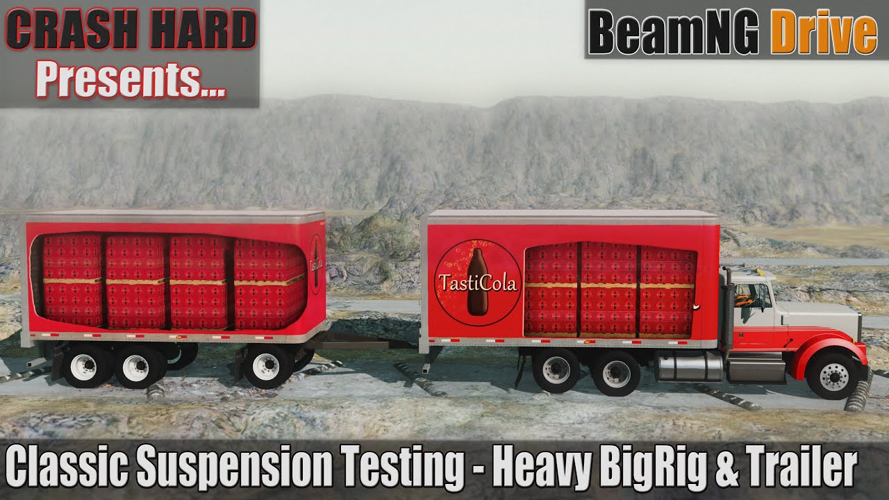 Classic Suspension Testing Heavy BigRig & Trailer - BeamNG Drive ...