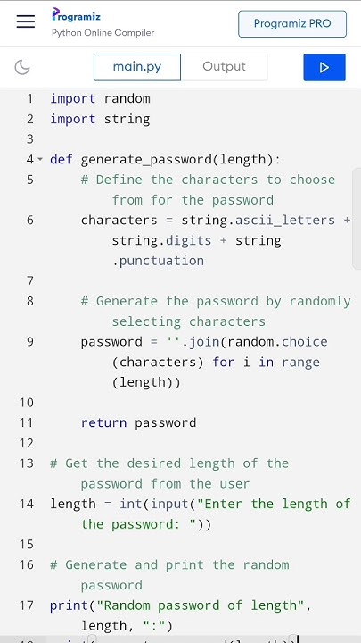 HOW TO GENERATE A HIGHLY SECURED RANDOM PASSWORD IN PYTHON TUTORIAL FOR ...