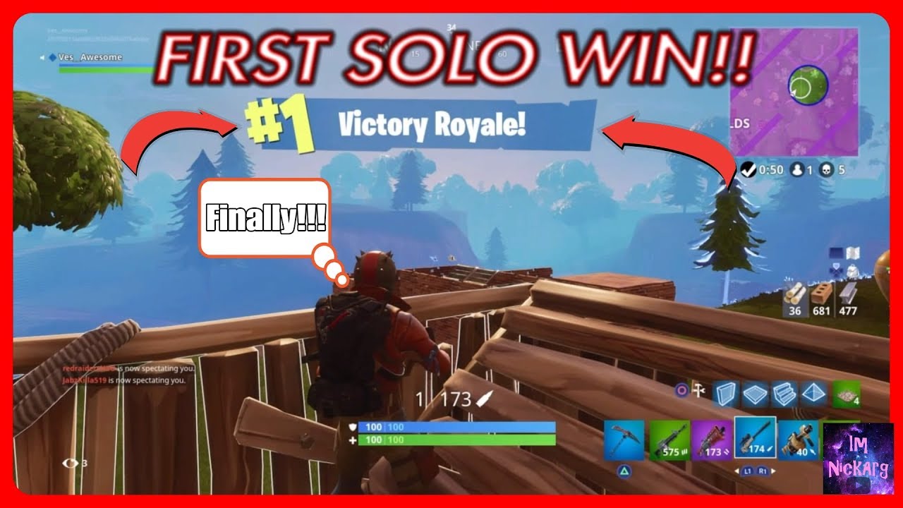 FIRST SOLO WIN IN FORTNITE! | Fortnite Battle Royale - YouTube