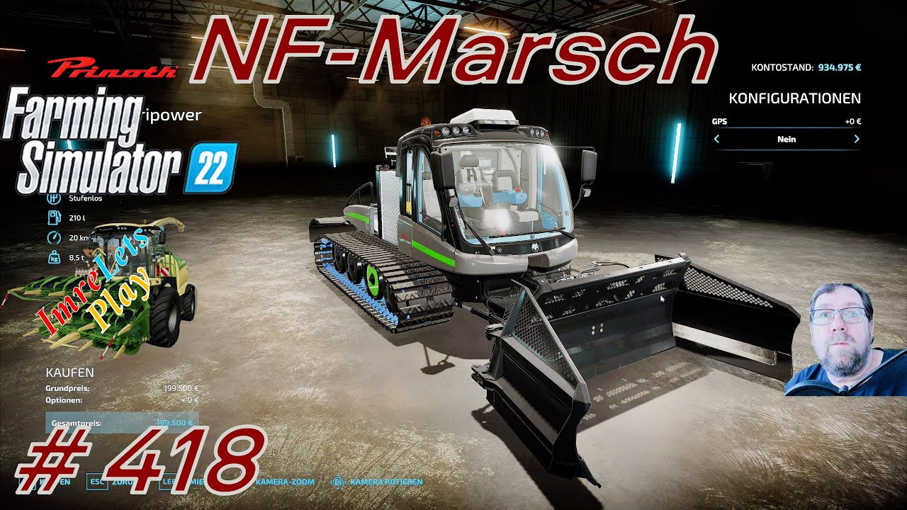 LS 22 NF Marsch # 418 Ob eine pistenraupe es packt mit den großen Mais ...