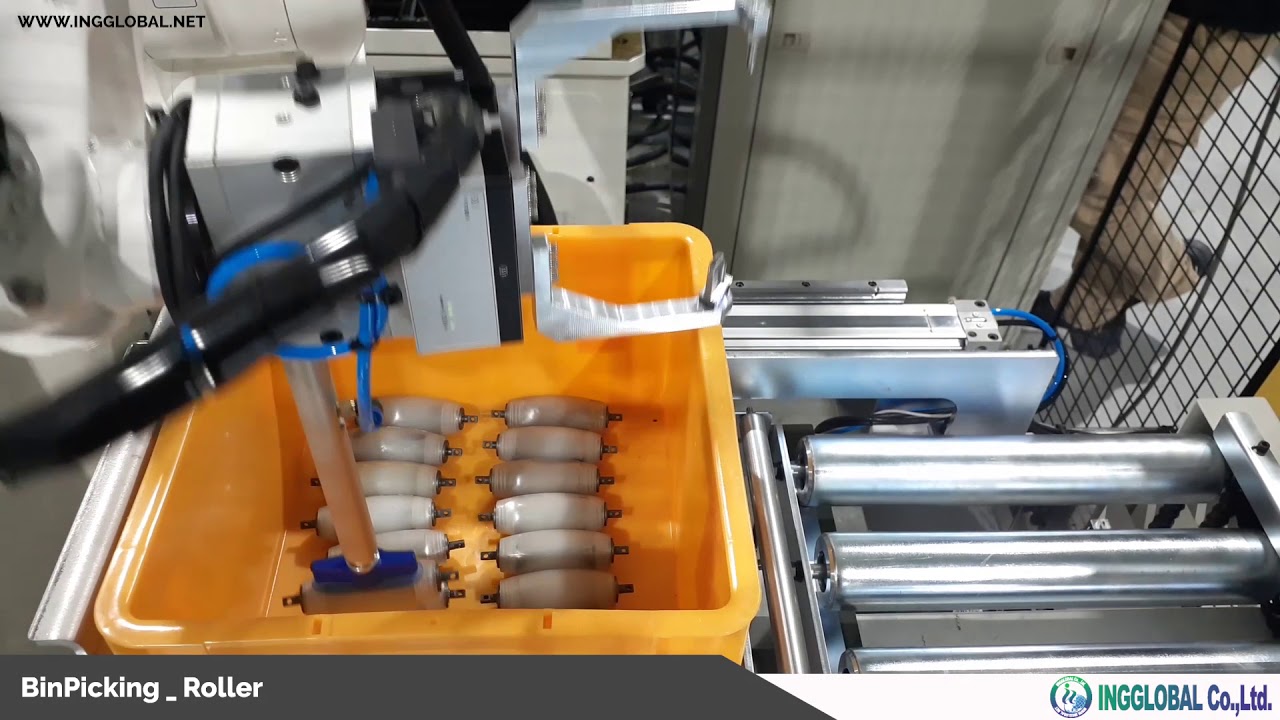 Roller / 3D Vision Bin Picking System - YouTube
