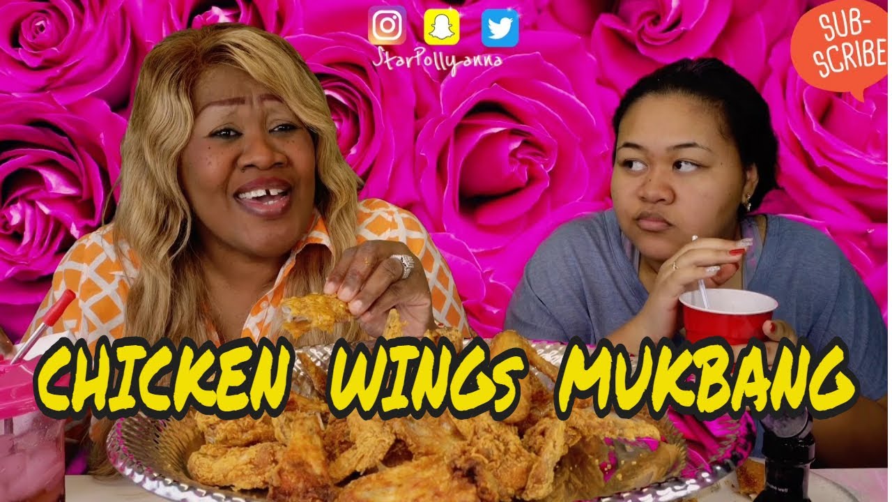 FRIED CHICKEN WINGS MUKBANG with Polly and Faith - YouTube