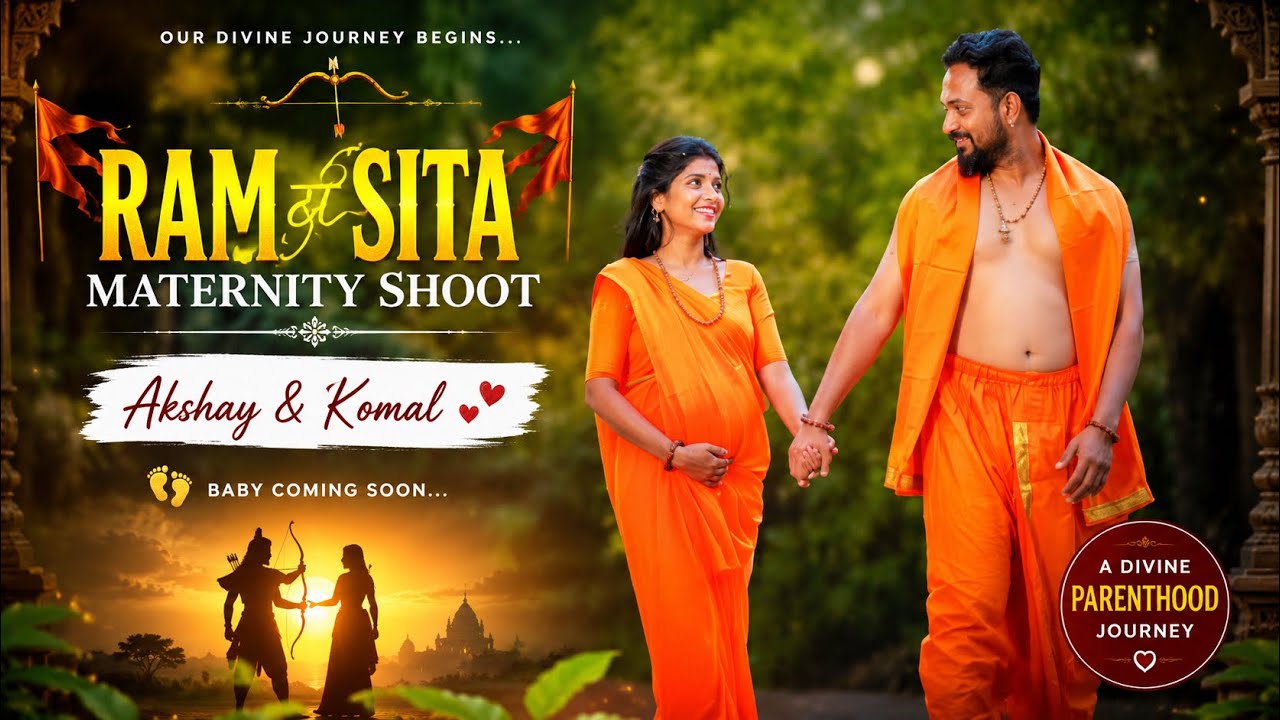 Ram Sita Theme Maternity Shoot | Akshay & Komal | Royal Pregnancy ...
