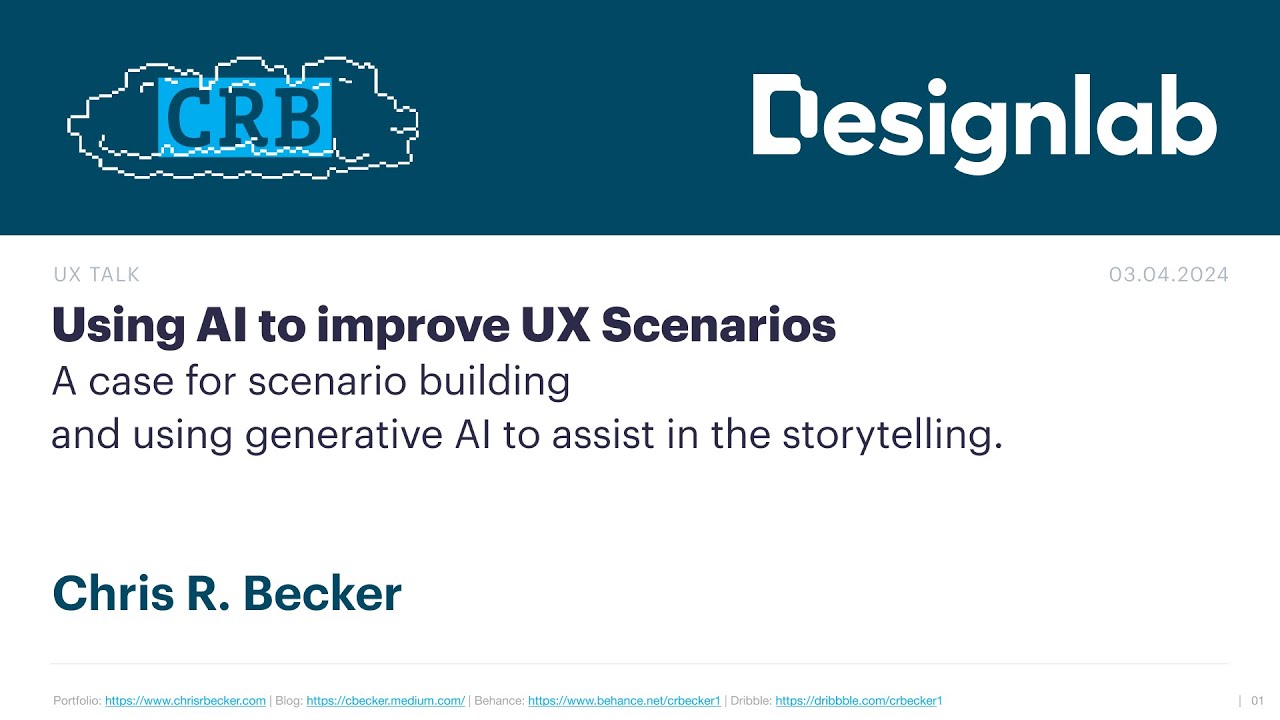 Using AI to improve UX scenarios Designlab talk - YouTube