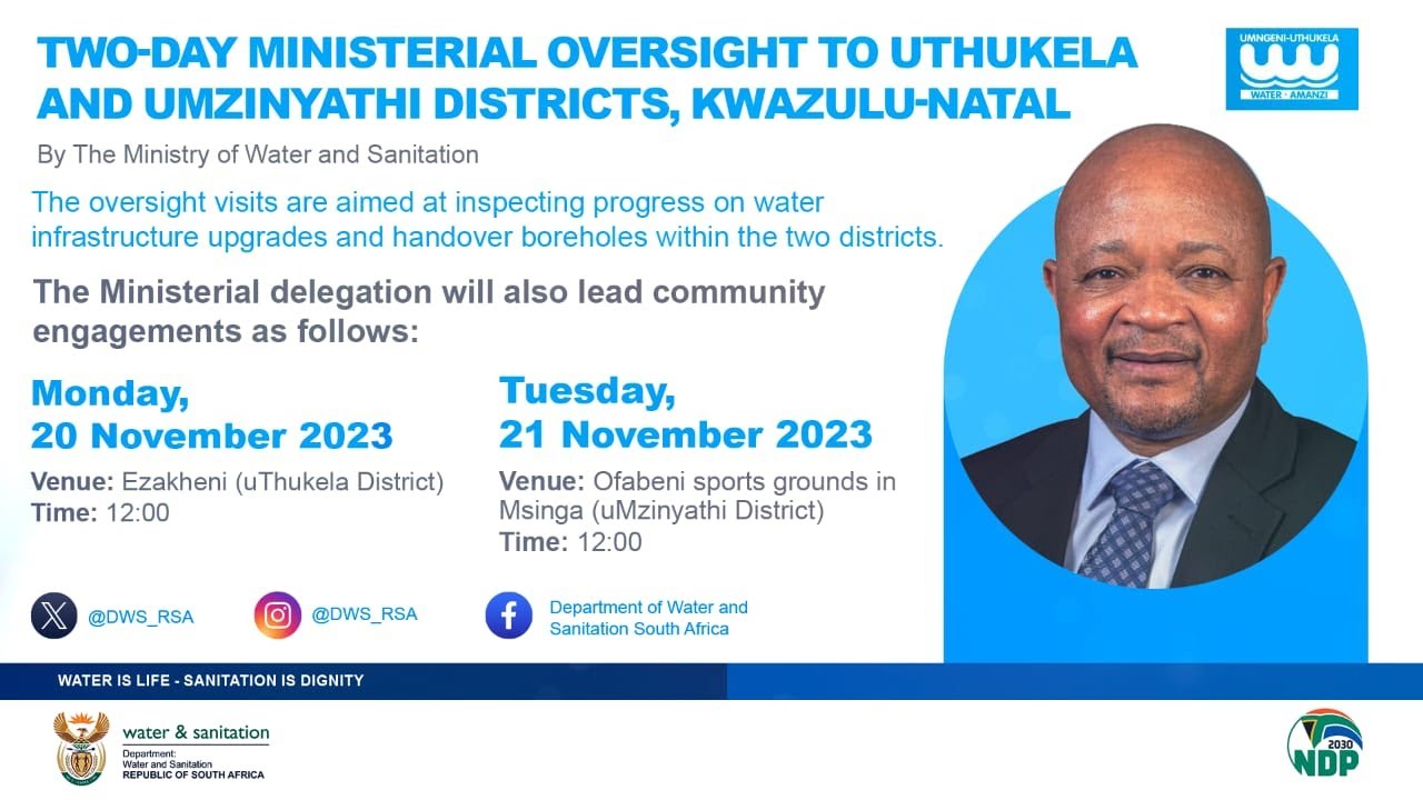 Ministerial oversight to Uthukela and Umzinyathi Districts - YouTube