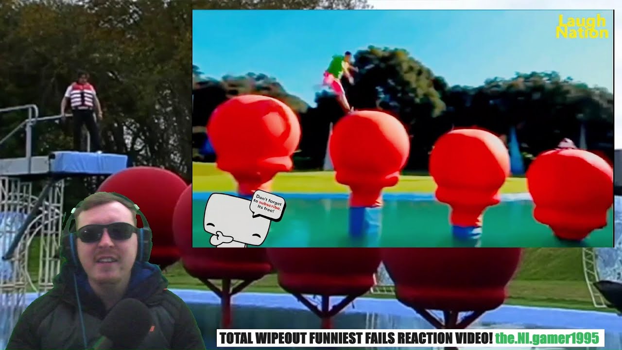 Total Wipeout funniest fail moments reaction video! Those big red balls ...