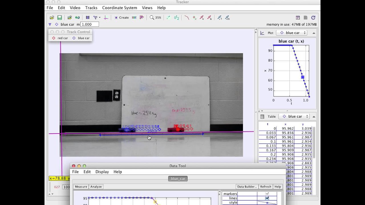 Collision Tutorial in Tracker Video - YouTube