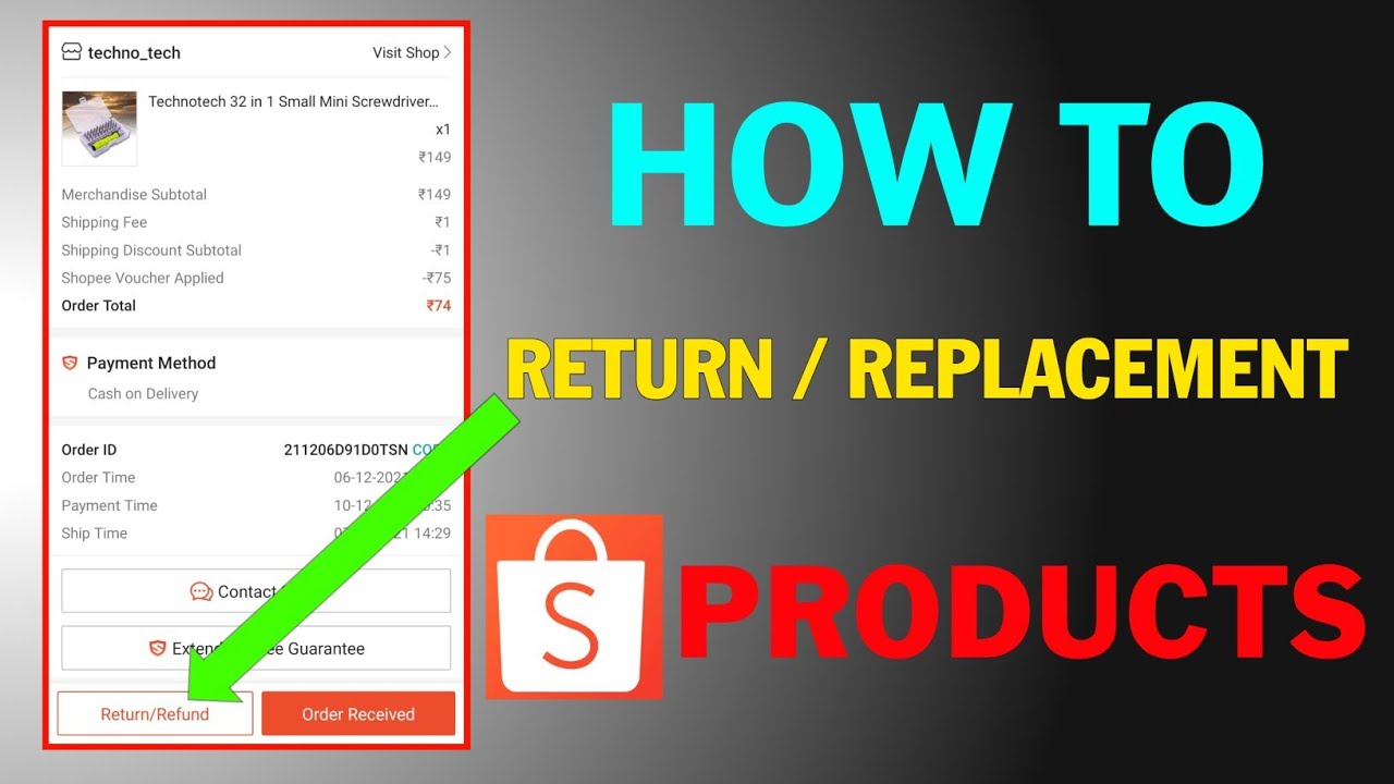 How To Return Cod Products In Shopee 2021 | Shopee Se Refund Kaise ...