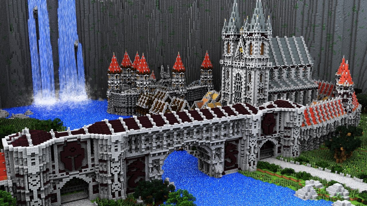 Epic Minecraft Medieval City Timelapse - The Waterfall City [Part 1 ...