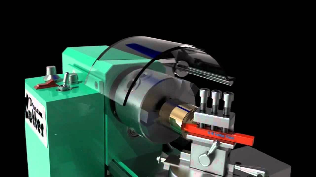 Radial turning with Mini-Lathe Dream Cutter - YouTube