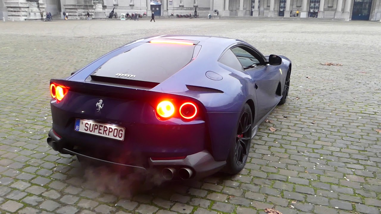 Pog a Bruxelles en Ferrari 812 superfast - YouTube