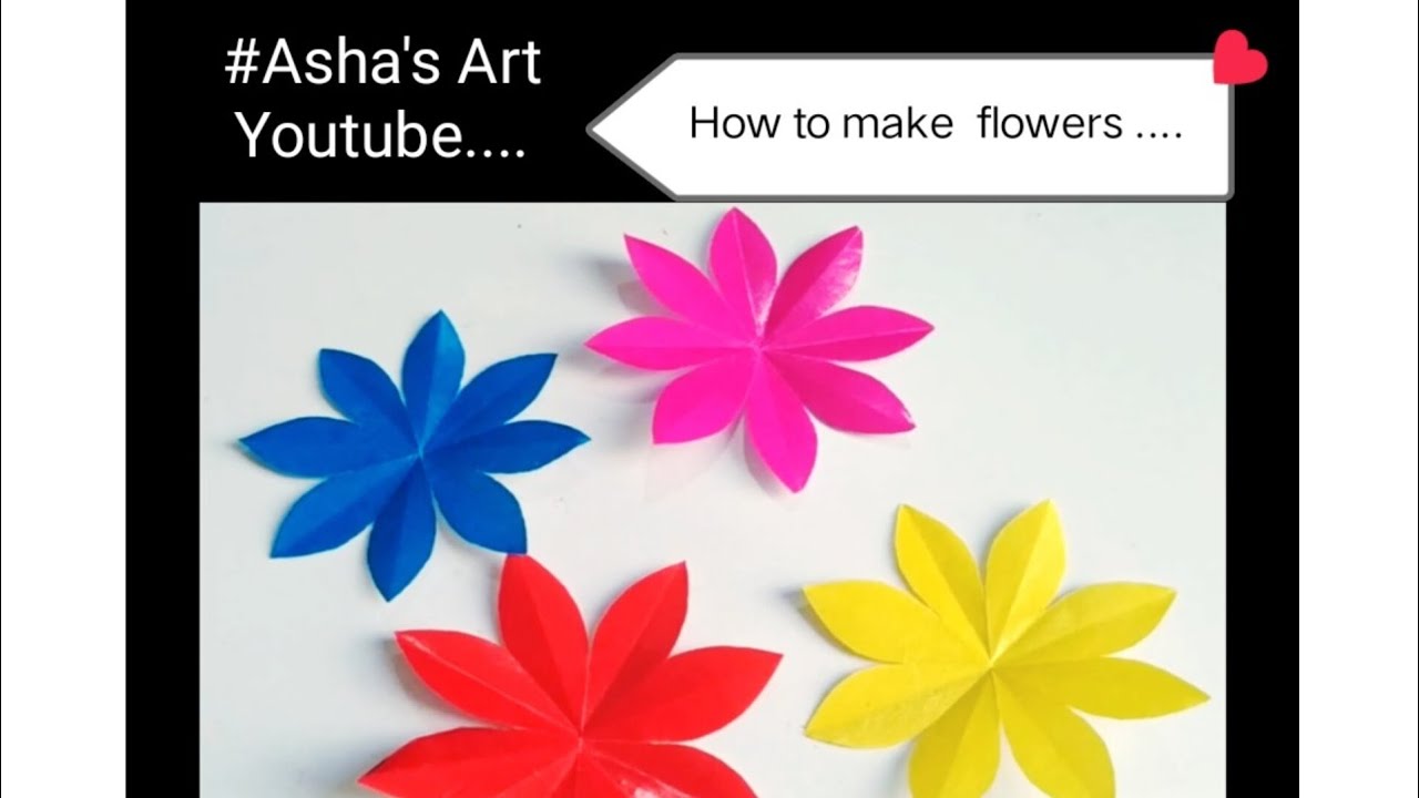 #Flower's 😍||How To make beautiful flowers🤩||Handmade ||Easy paper ...