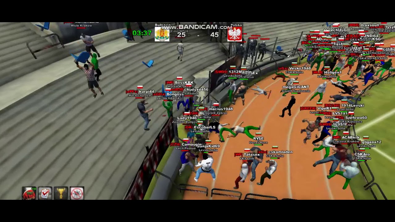 Bulgaria 33(18) vs 67(2) Polska | 08.04.2020 | -25lvl | Hooligansgame - YouTube