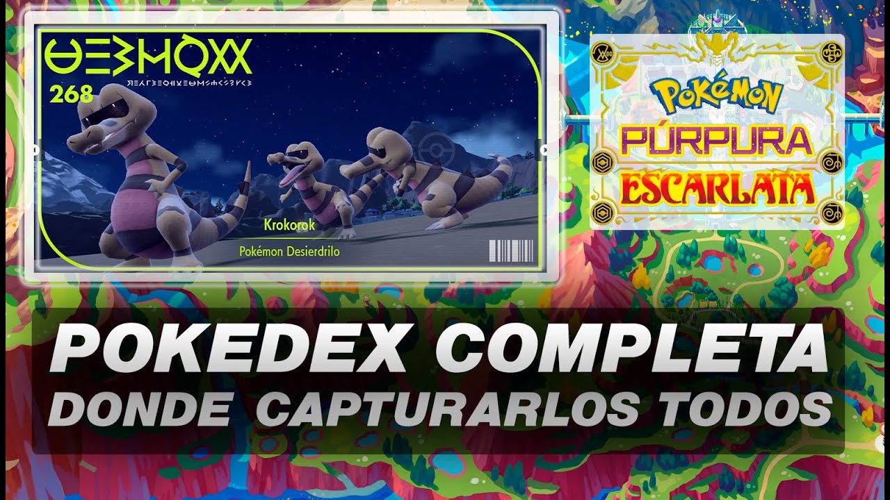 268 Pokedex Paldea - Krokorok (Evolución) - Pokémon Escarlata y Púrpura ...