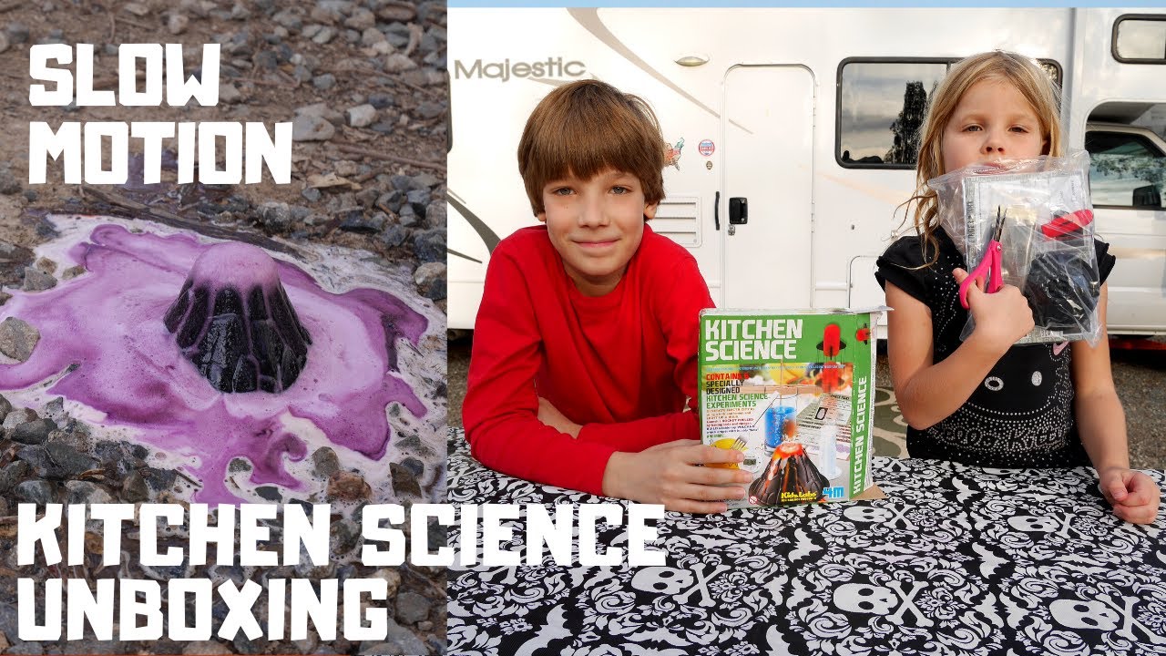 SCIENCE KITCHEN UNBOXING: ROCKET AND VOLCANO WITH SLOW MOTION - YouTube