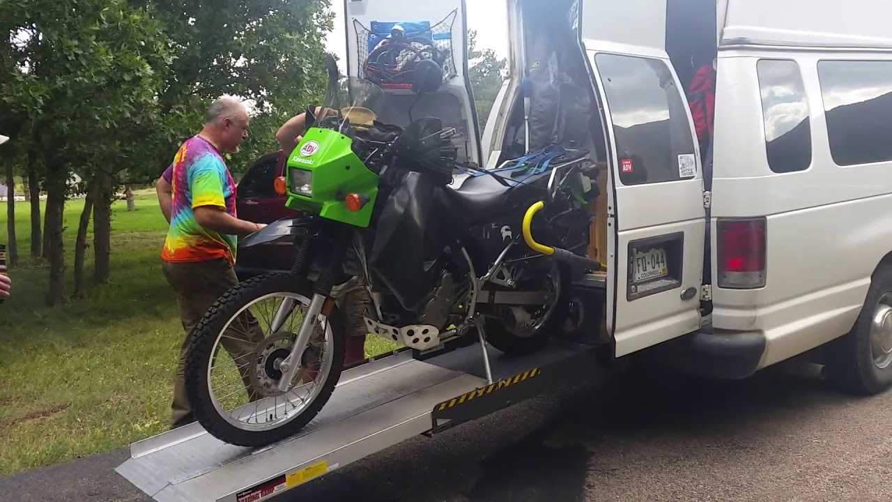 Loading KLR650 the easy way - YouTube