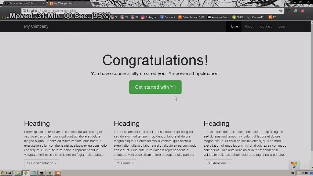 Tutorial Cara Install Yii2 Menggunakan Composer Youtube 4302