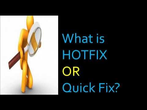 What is HOTFIX OR QUICK FIX in Software Testing? - YouTube