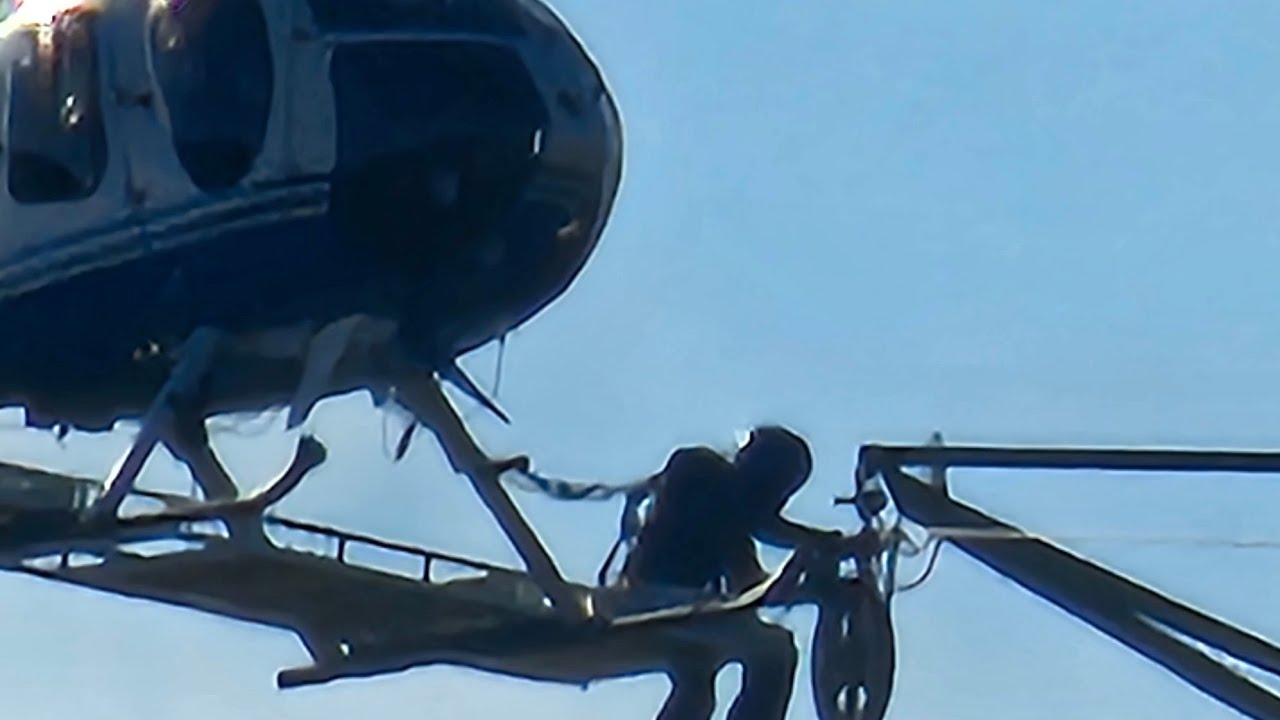Mastering the Sky: Helicopter Lineman Tackling High Voltage Electrical ...