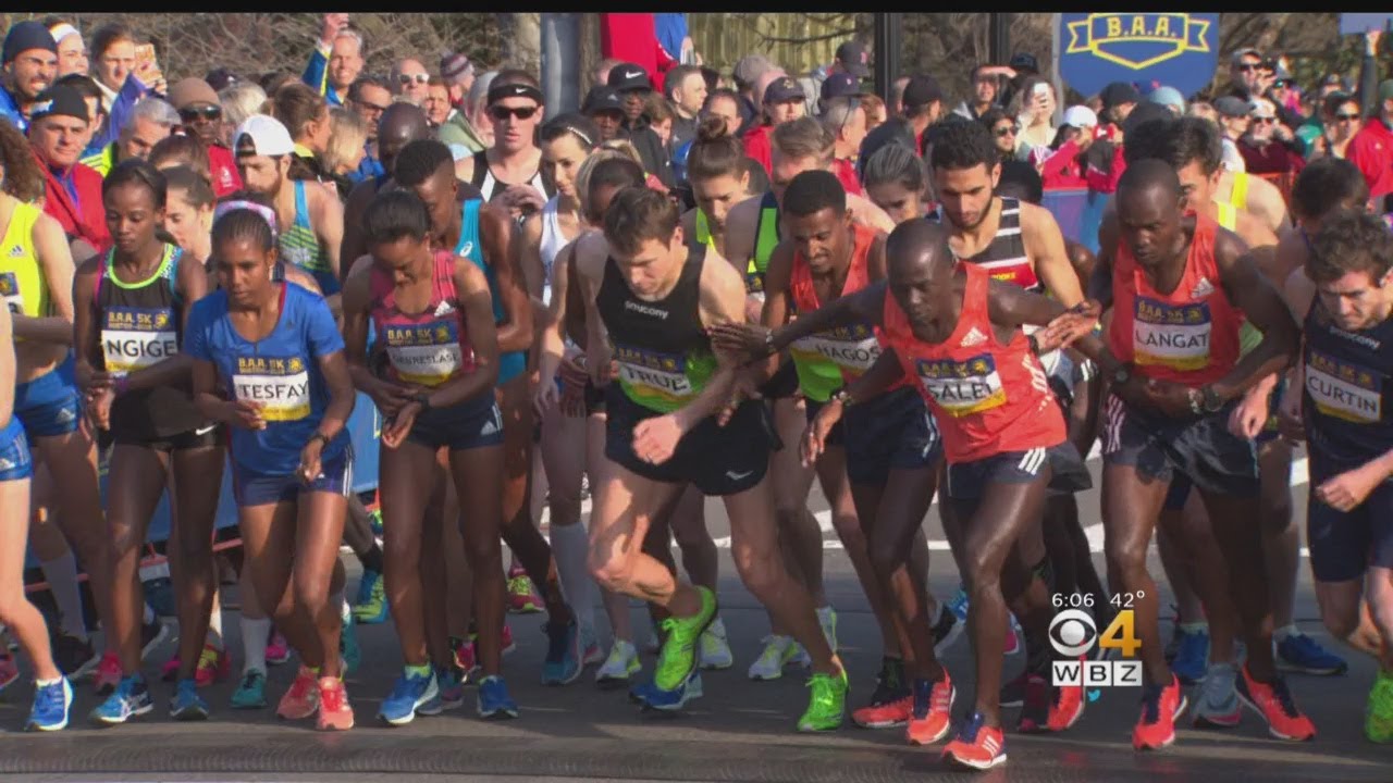 10,000 Runners Take Part In Boston Athletic Association 5K - YouTube