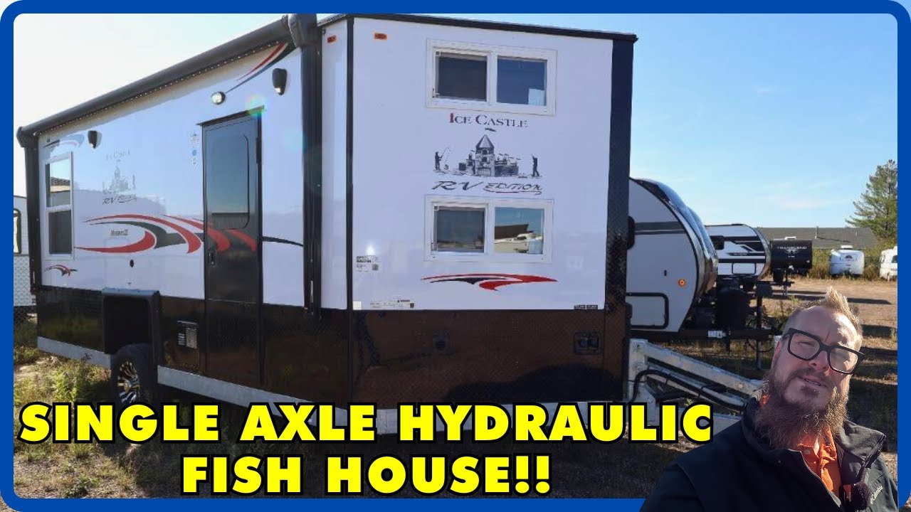 Single Axle Hydraulic Fish House! 2026 Ice Castle Fish Houses 17' RV II ...