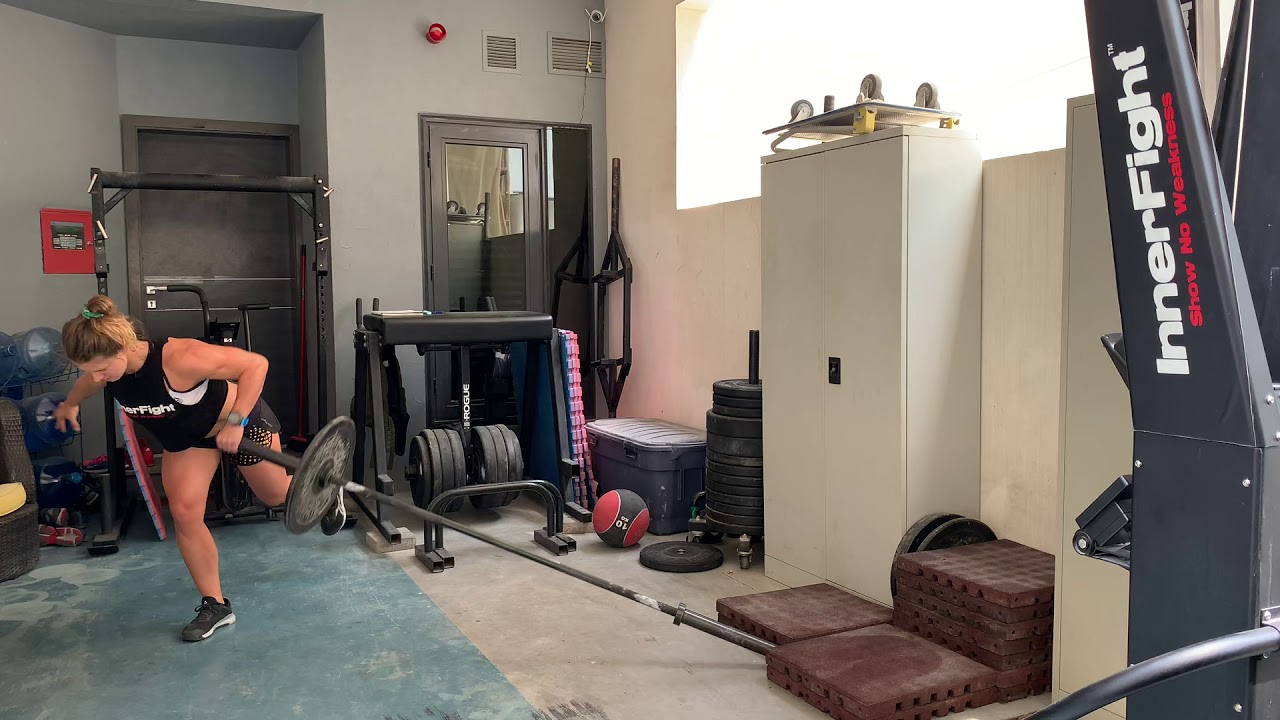 Landmine single leg bent over row - YouTube