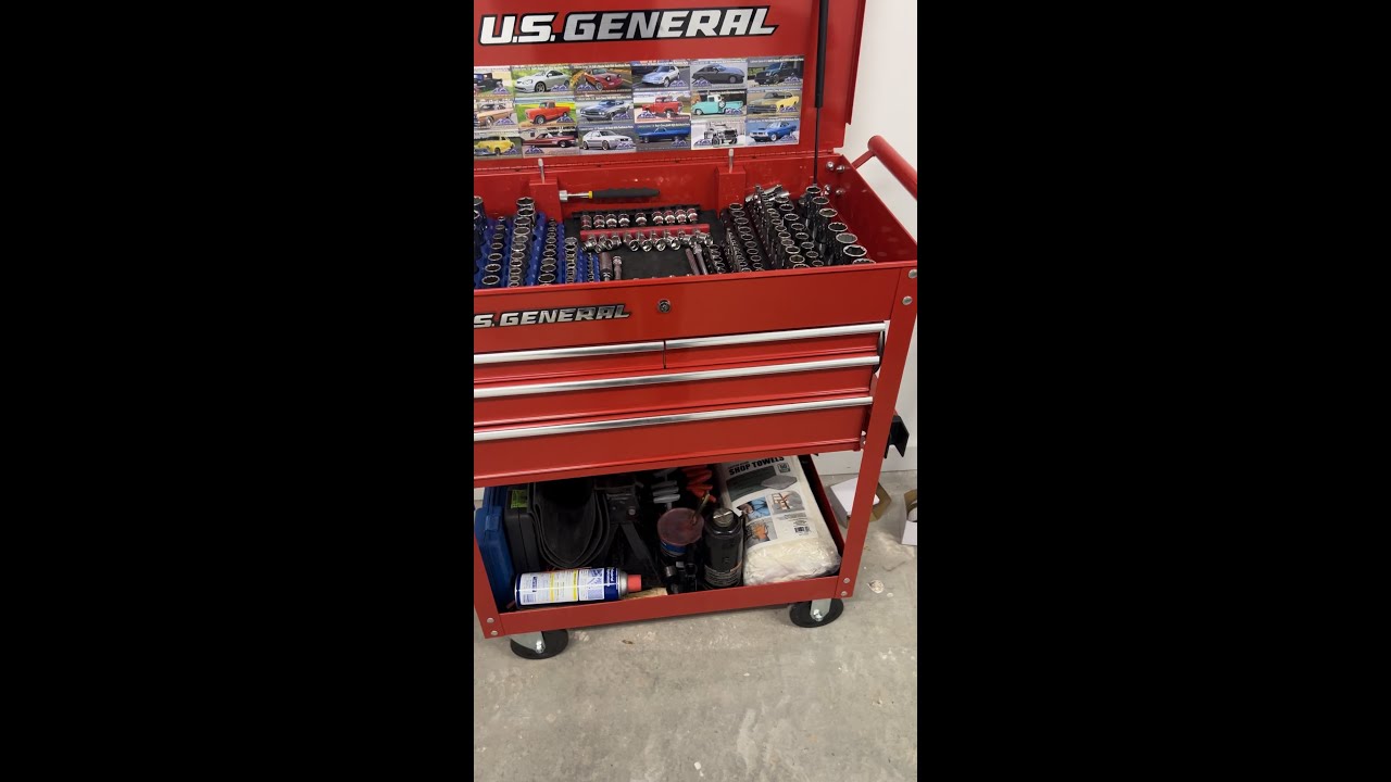US. General 4 drawer tech cart tour! - YouTube