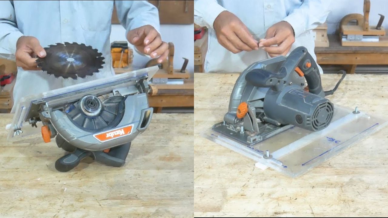 DIY Plastic Mirror Circular Saw Guide Jig for woodworking - YouTube