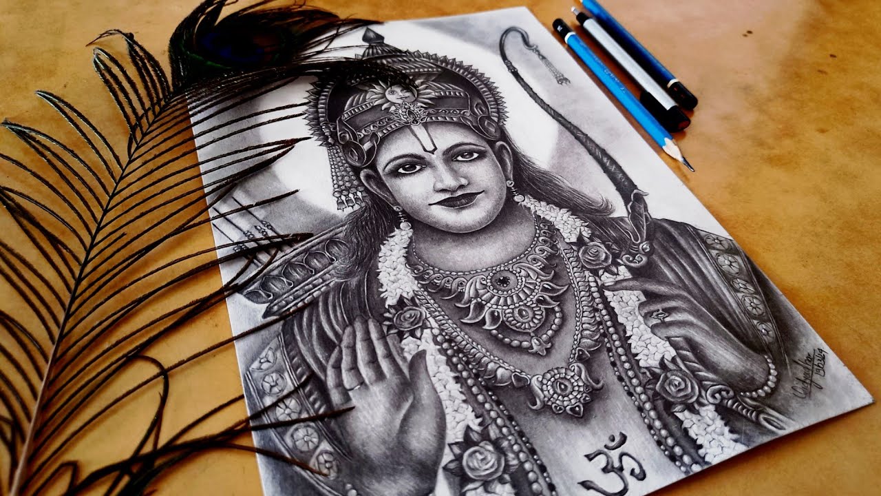 Drawing ShriRam | जय श्री राम | @Vidyadhar Yewale Art - YouTube