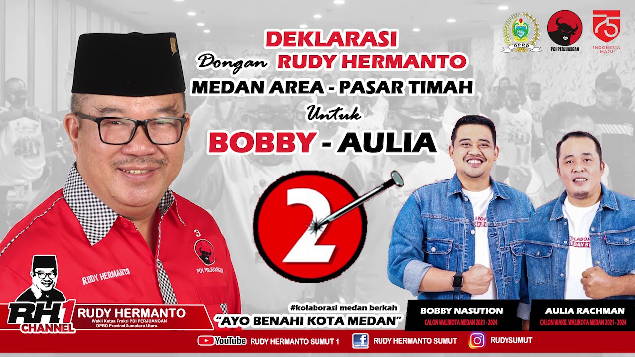 Deklarasi Dongan RUDY HERMANTO Di Pasar Timah - Medan Area mendukung ...