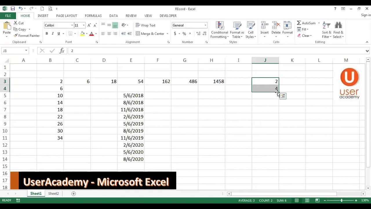 Microsoft Excel-ის ვიდეო გაკვეთილები - 14. Series - YouTube
