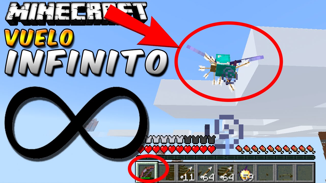 Minecraft: Vuelo INFINITO con las alas de Elytra - Rabahrex - YouTube