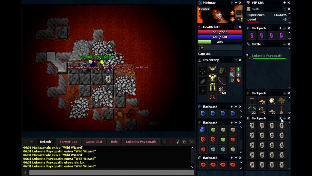 Tibia Nostalrius.com.br - Wild Wizard runando de macro afk onde judas ...