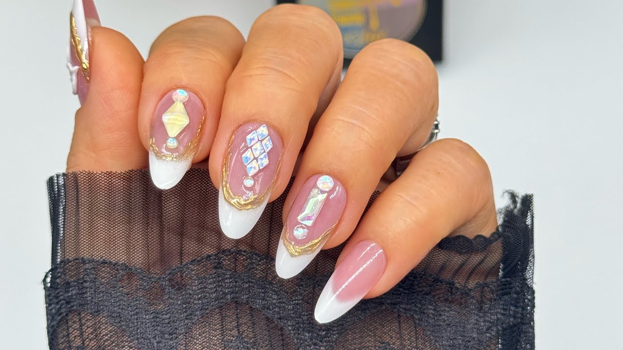 📷How To: Easy Insta French Press On Nails Design w/ 4D, Chromatic gel ...