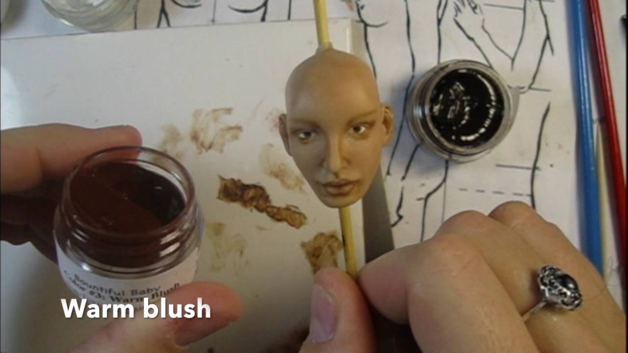 DIY- Painting with Genesis - Polymer Clay Ooak Dolls Tutorial - YouTube