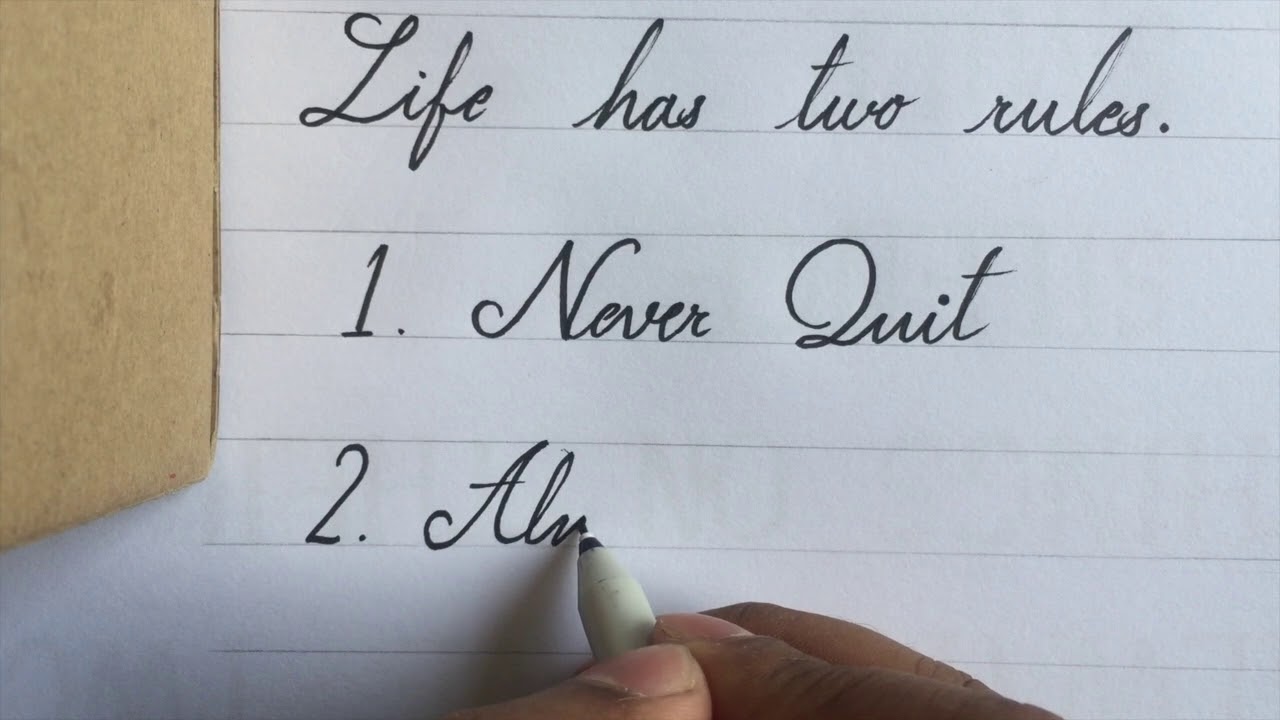 How to write neat English Handwriting | Cursive Handwriting - YouTube