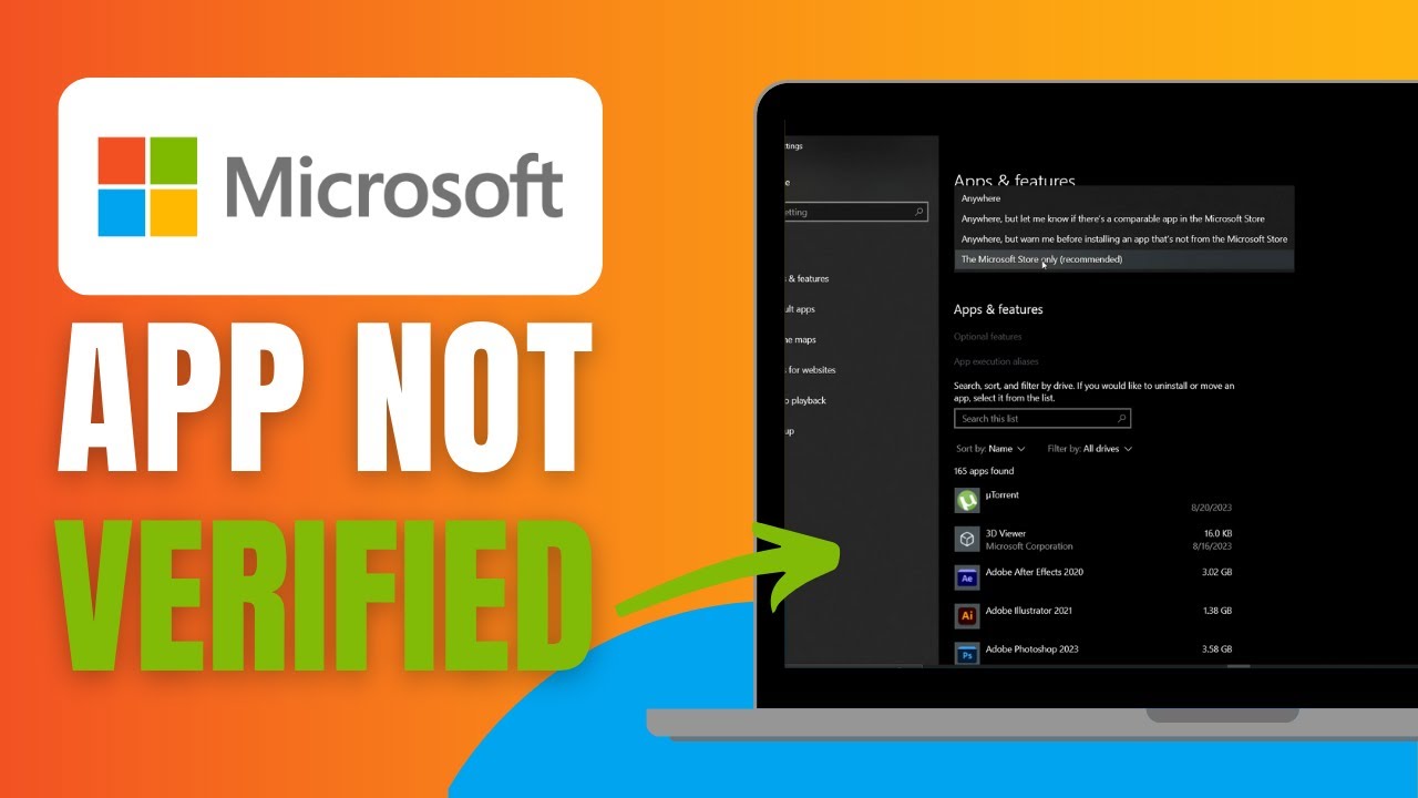 Fix: "The App You Are Trying To Install Isn't A Microsoft Verified App ...