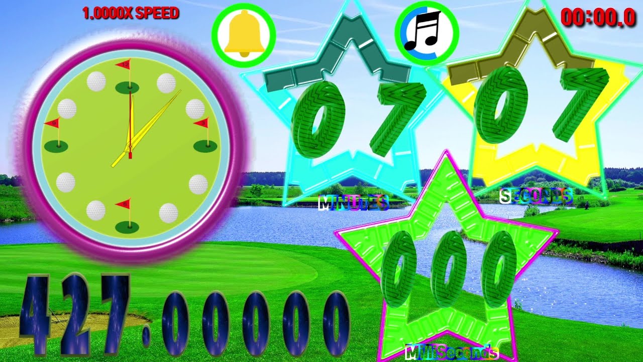 Golf 427 seconds countdown timer alarm🔔speed 1x - YouTube
