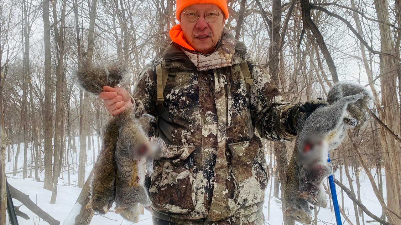 Winter Squirrel Hunting 2021 - My Dad Is The Better Hunter - YouTube