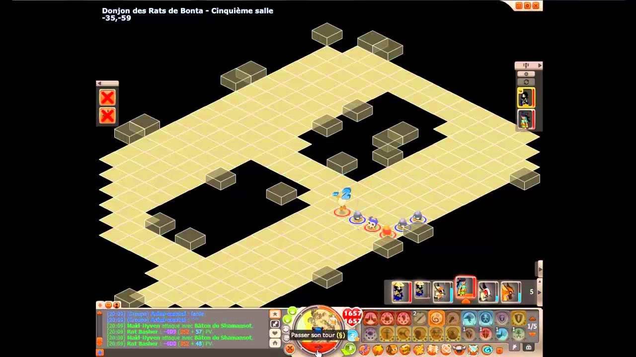 [Dofus] Donjon Rat Blanc de Bonta [Premier][Hardi][Duo] (2.10) - YouTube