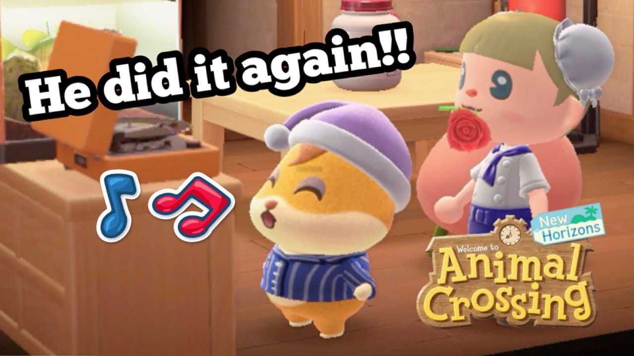 Hamlet singing another K.K. Slider song (Animal Crossing New Horizons ...