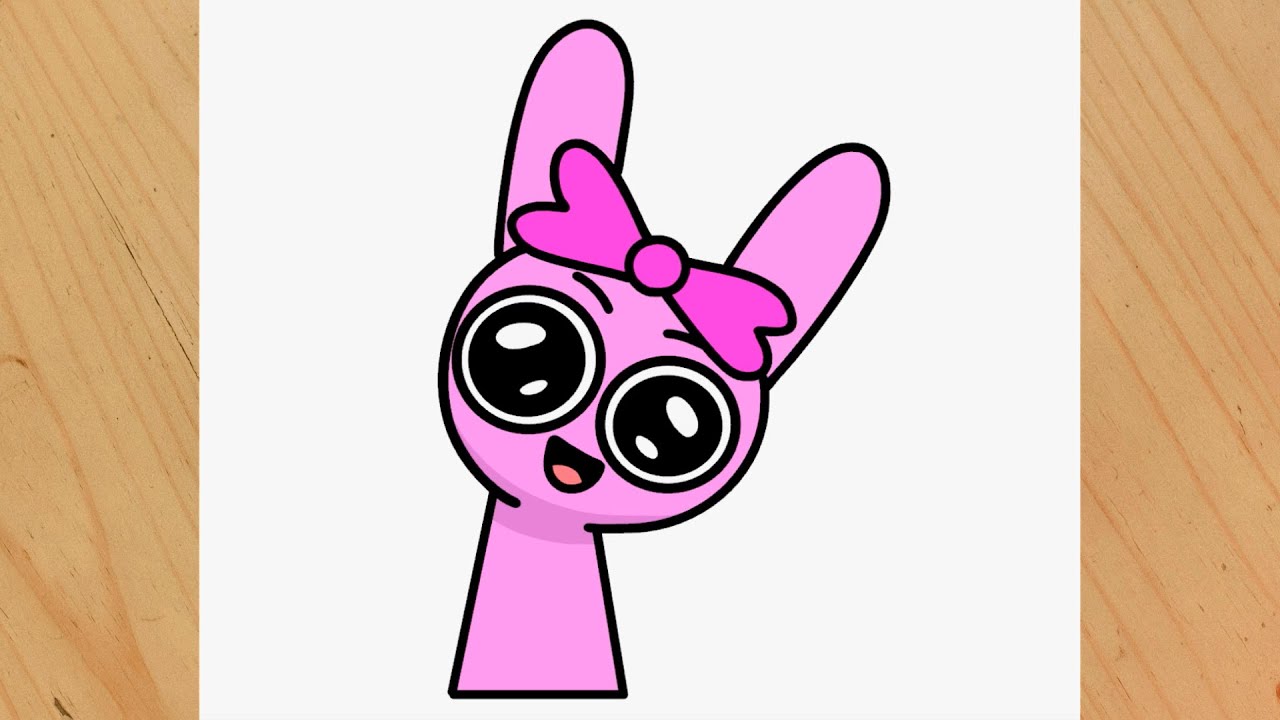 How to draw Baby Pinki Incredibox Sprunki step by step - YouTube