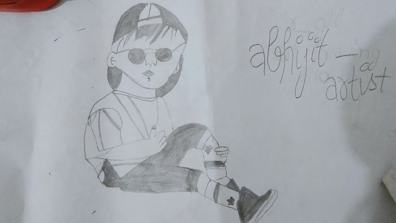 boy drawing 🤟👑 pencil shading boy 🤟 - YouTube